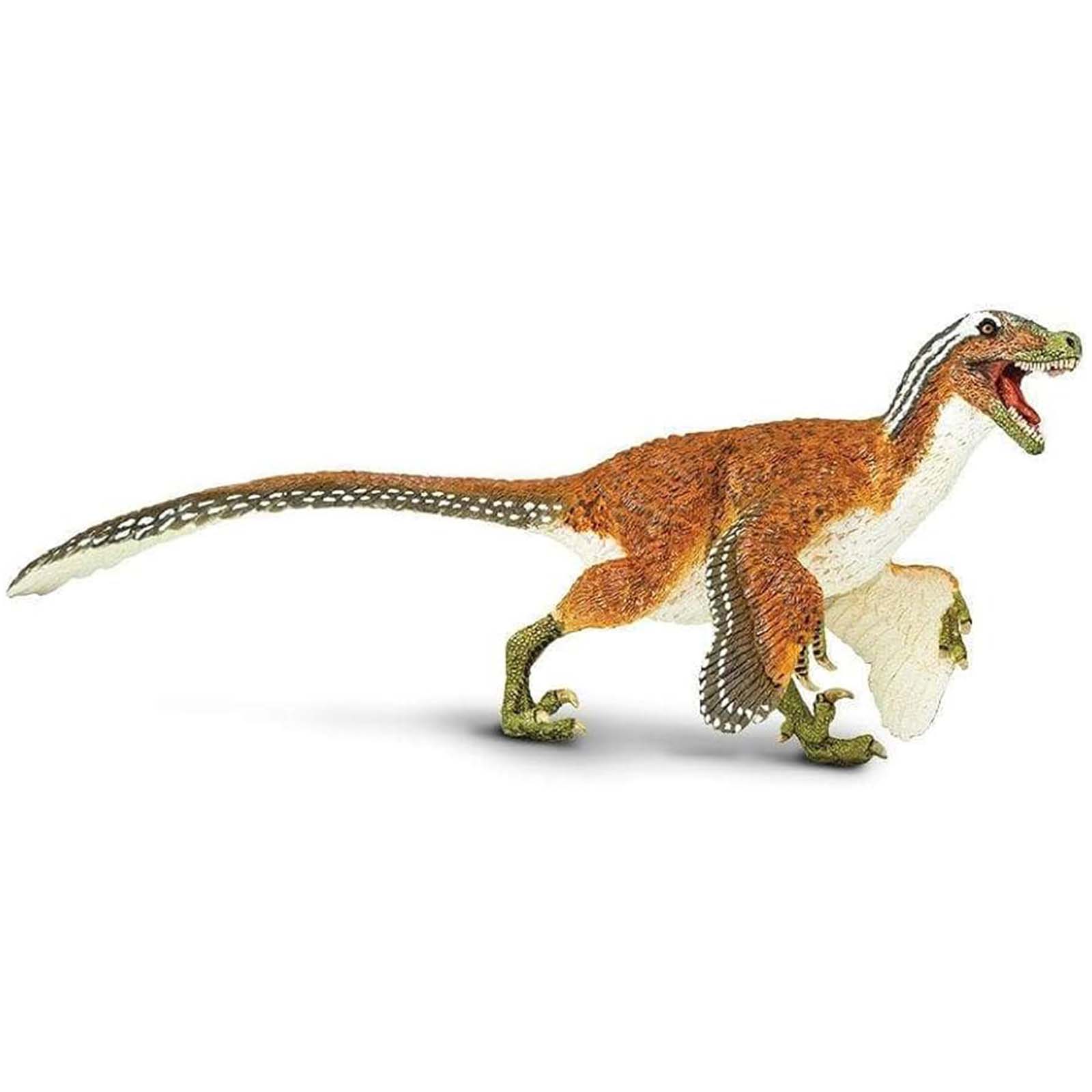 Safari Ltd Feathered Velociraptor Dinosaur Figure 100032 – Elephant's Trunk