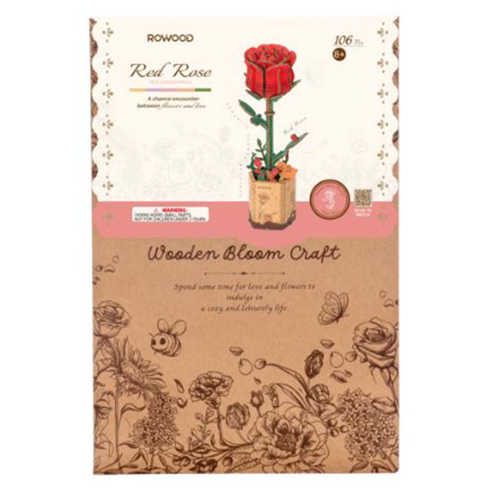 Robotime Rowood Red Rose Wooden Bloom Craft – Elephant's Trunk