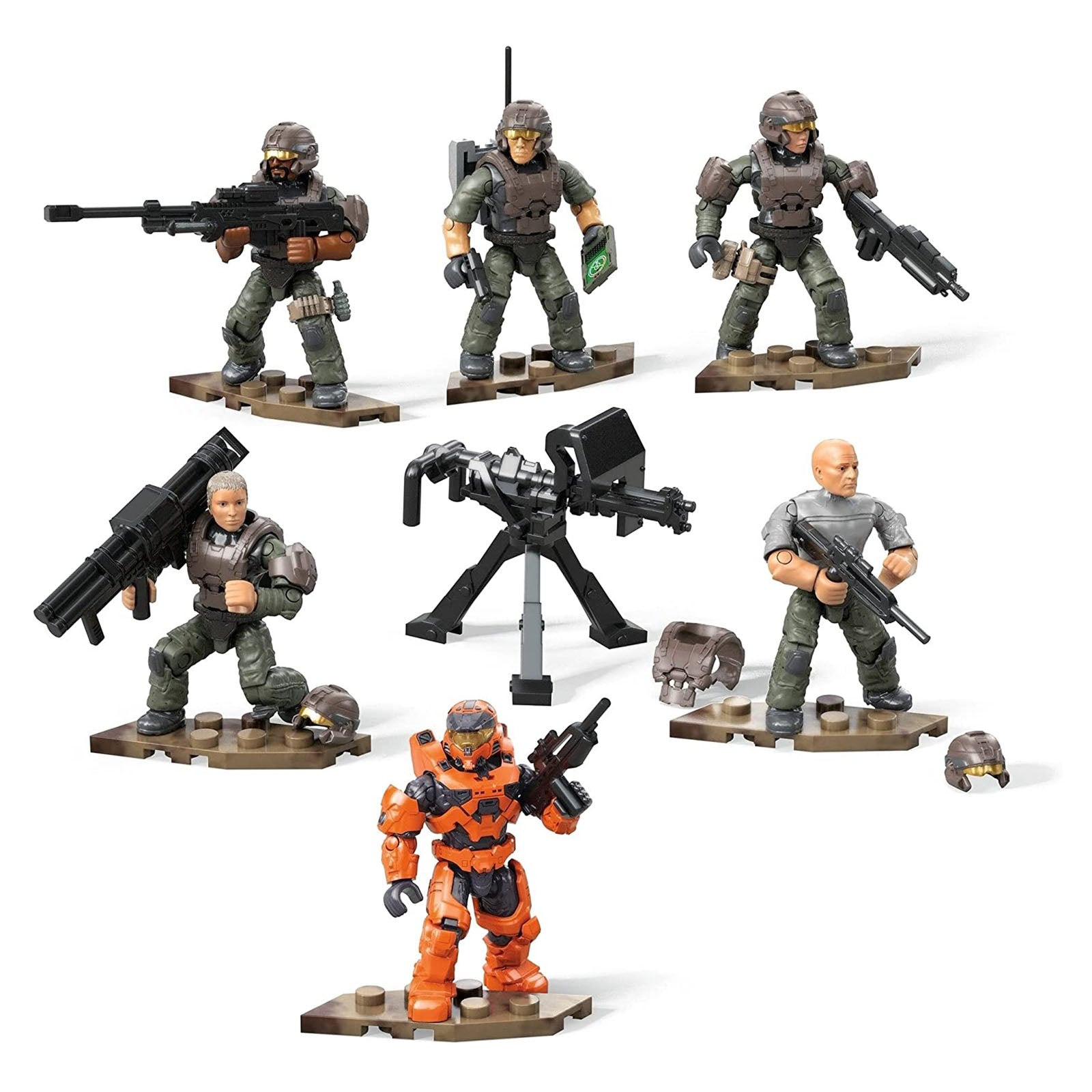 Mega Construx Pro Builders Halo Infinite UNSC Marine Platoon Pack ...